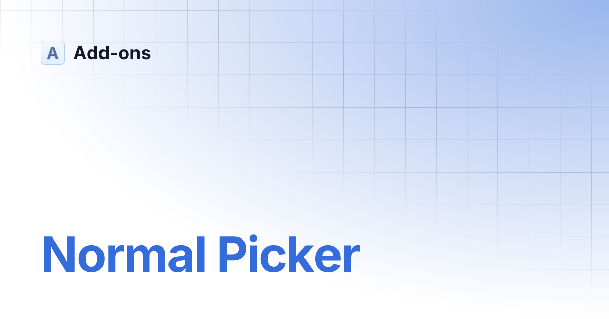 Normal Picker | Add-ons