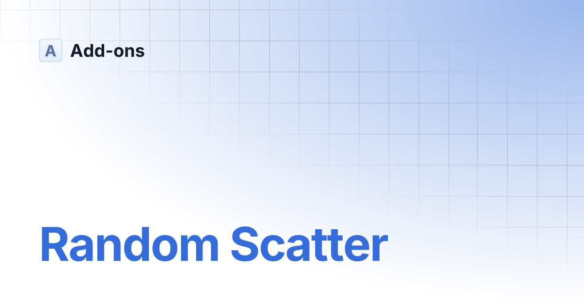 Random Scatter | Add-ons