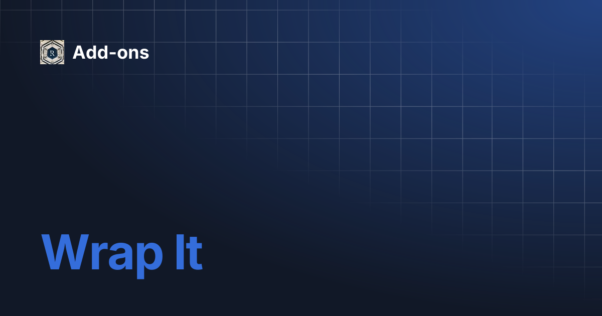 Wrap It | Add-ons