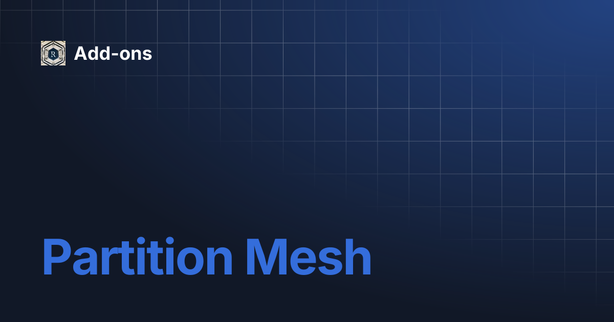 Partition Mesh | Add-ons