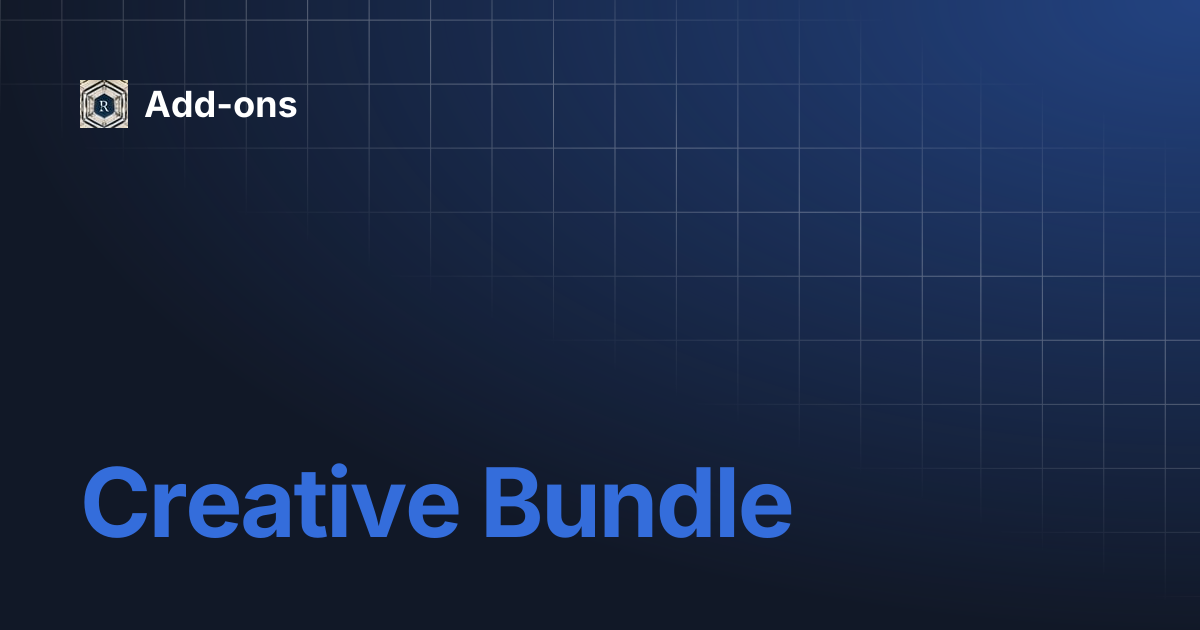 Creative Bundle | Add-ons